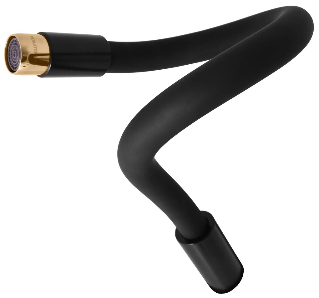 Slezák - RAV Vodovodní baterie dřezová s flexibilním ramínkem COLORADO černá matná/zlato CO319.5/10CMATZ Barva: Černá mat/zlatá, Připojovací hadičky - závit: 1/2"