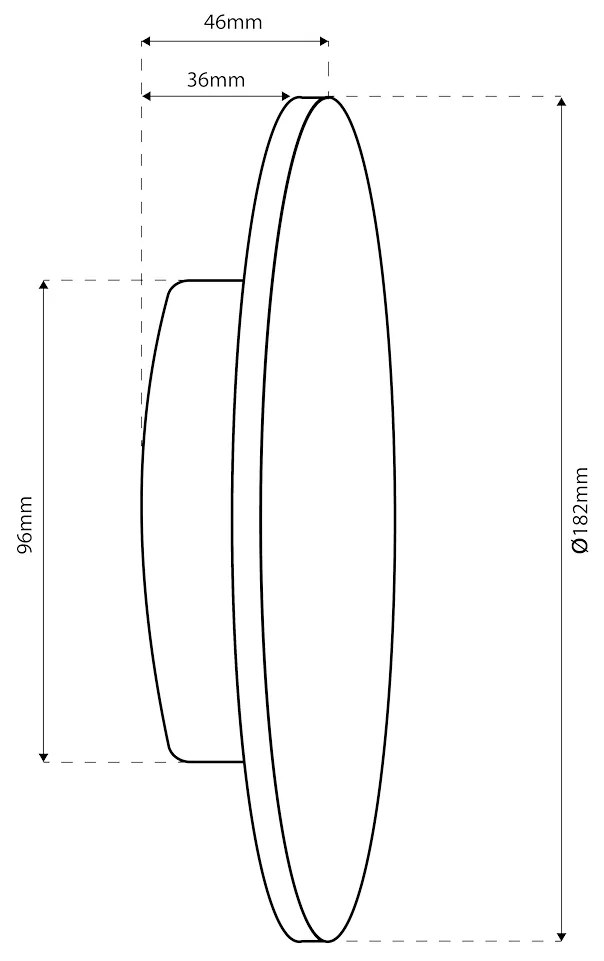Exteriérové ​​nástěnné LED svítidlo Disk, 1x LED 12w, CCT, černá