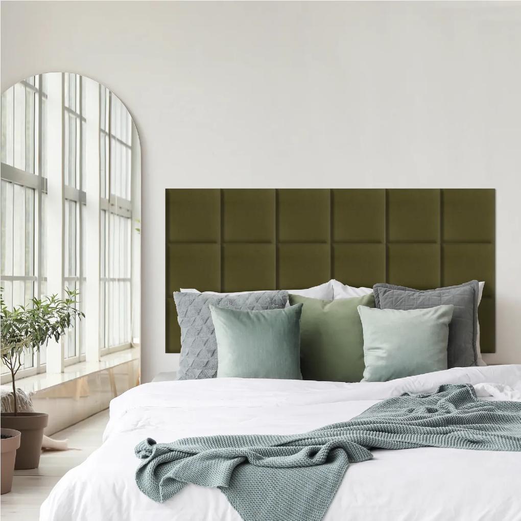 Čalouněný panel - Čtverec - 50x50cm Barva: Lahvově zelená