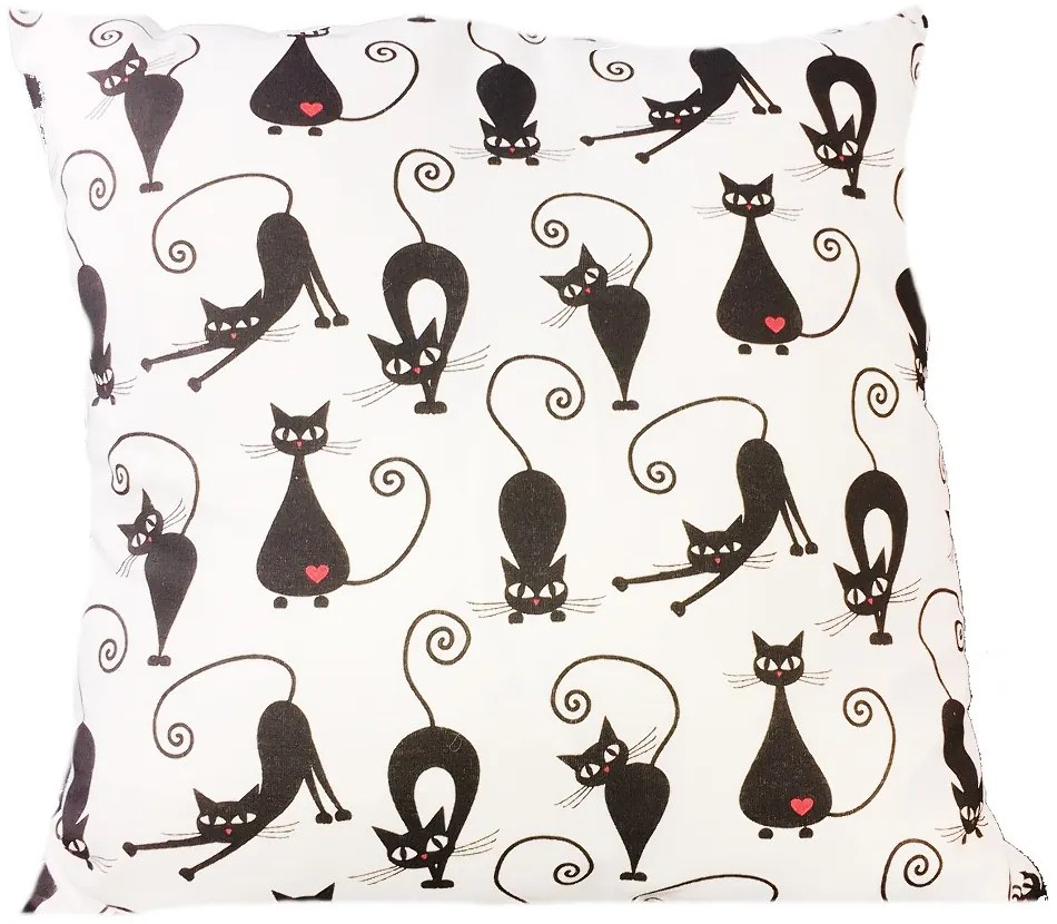 KARO Bavlněný povlak na polštář 40x40 998E Cats Pussycat oboustranný