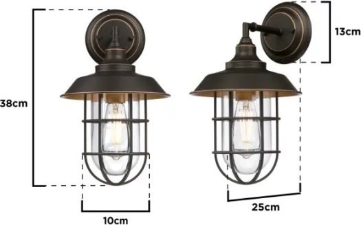 Westinghouse 6121640 - LED Venkovní nástěnná lampa IRON HILL 1xE27/60W/230V IP44