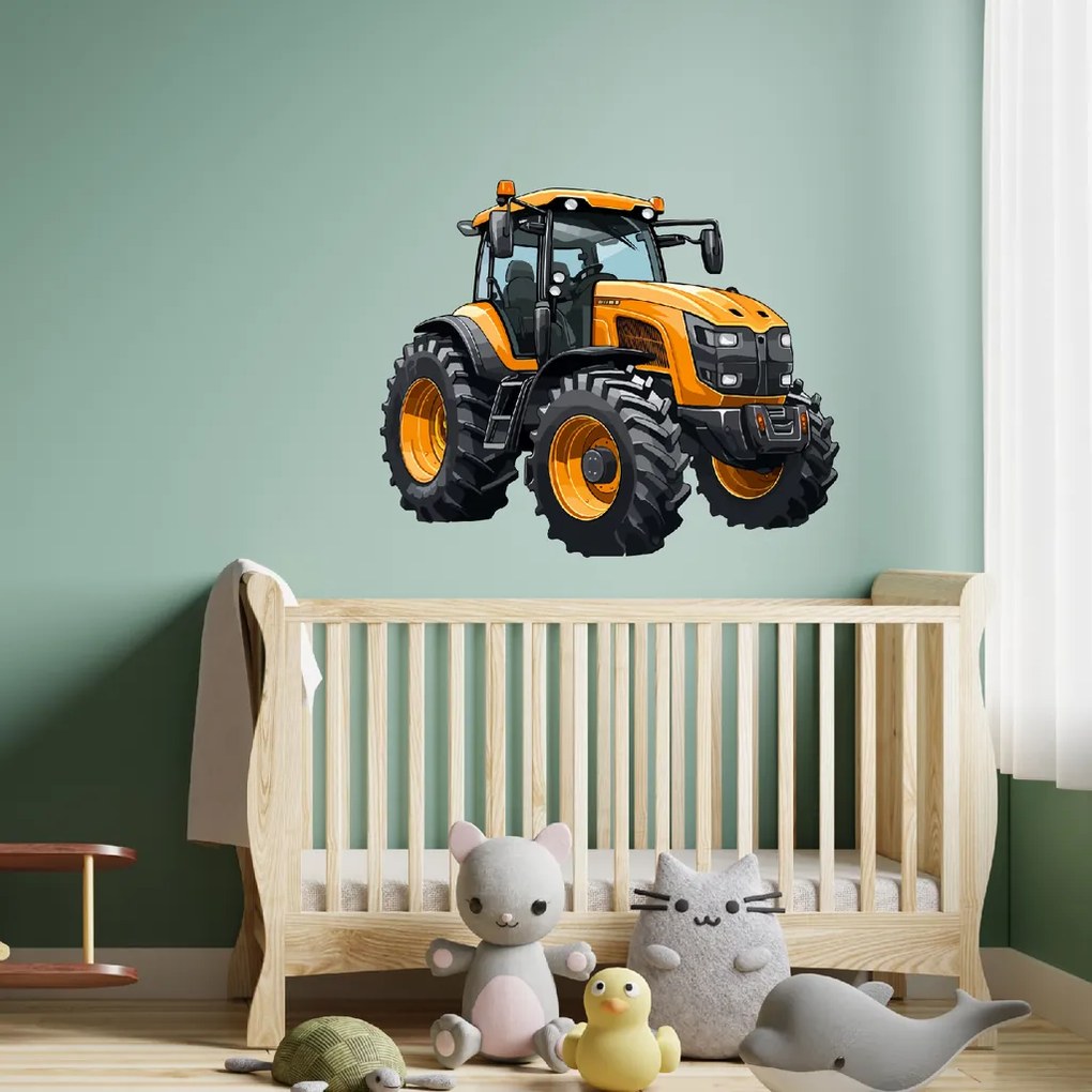 PIPPER. Textilní samolepka na zeď "Traktor"