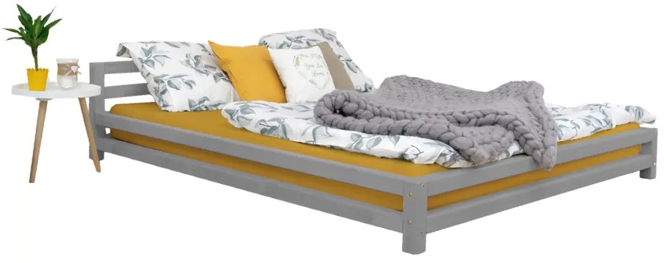 Moderní postel MODERN 160x200 SMRK / BOROVICE - Bílá
