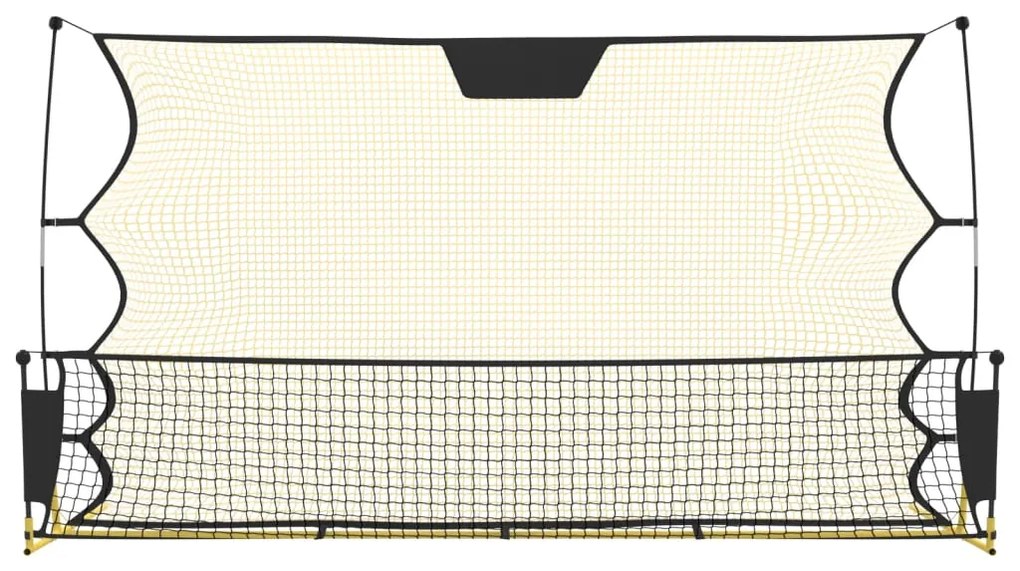 Fotbalový rebounder černý a žlutý 183 x 85 x 120 cm polyester - Default Title