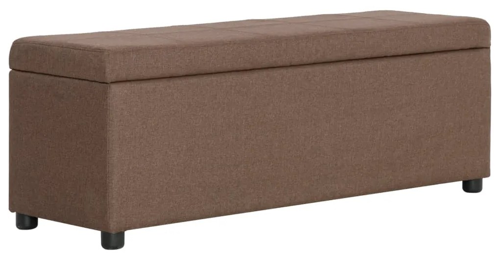 Lavice s úložným prostorem 116 cm hnědá polyester 281320