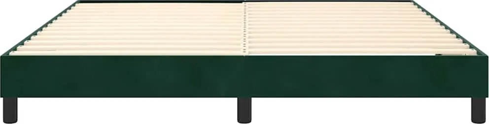 Rám postele s boxspringem tmavě zelená 160 x 200 cm samet 3120781