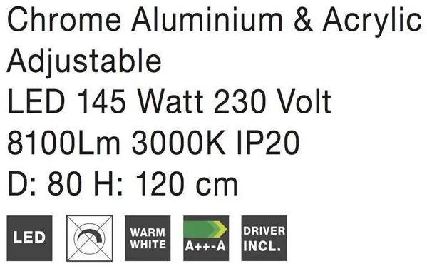 Nova Luce Závěsné nastavitelné LED svítidlo ARIA, 145W 3000K Stmívaní: Nestmívatelné