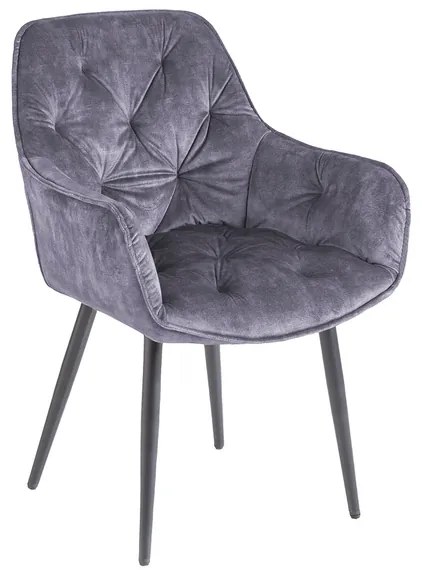 Designová židle Garold šedý samet