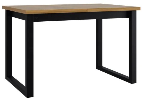 Jídelní stůl Elarno 92 x 160/240 III L, Barva dřeva: dub artisan - L, Barvy nožiček: černý kov