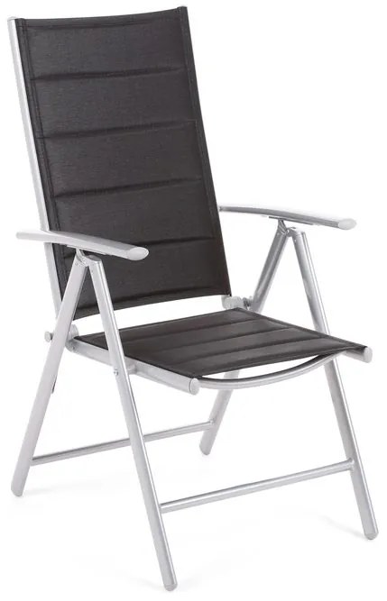 Home Garden Zahradní set Ibiza s 8 židlemi a stolem 185 cm, stříbrný/černý