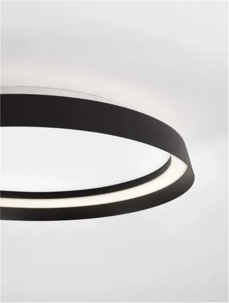 LED stmívatelné černé moderní stropní svítidlo Ormi