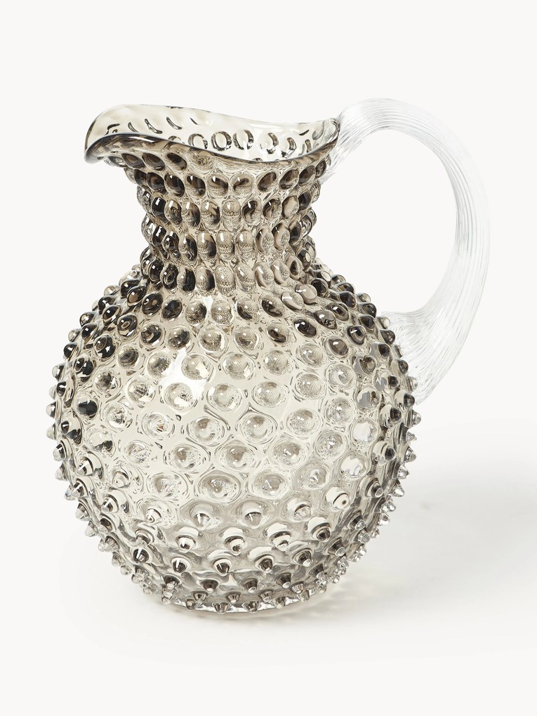 Ručně foukaný džbán Hobnail, 2 l