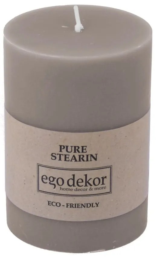 Béžově hnědá svíčka Eco candles by Ego dekor Friendly, doba hoření 37 h