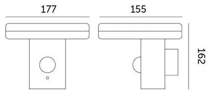 LED Solární nástěnné svítidlo se senzorem SOLARIS3 LED/5,5W/3,7V 4000K IP44