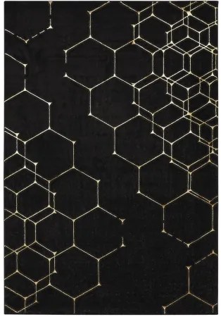 Koberce Breno Kusový koberec MARMARIS 405/black, Černá, Vícebarevné, 80 x 150 cm