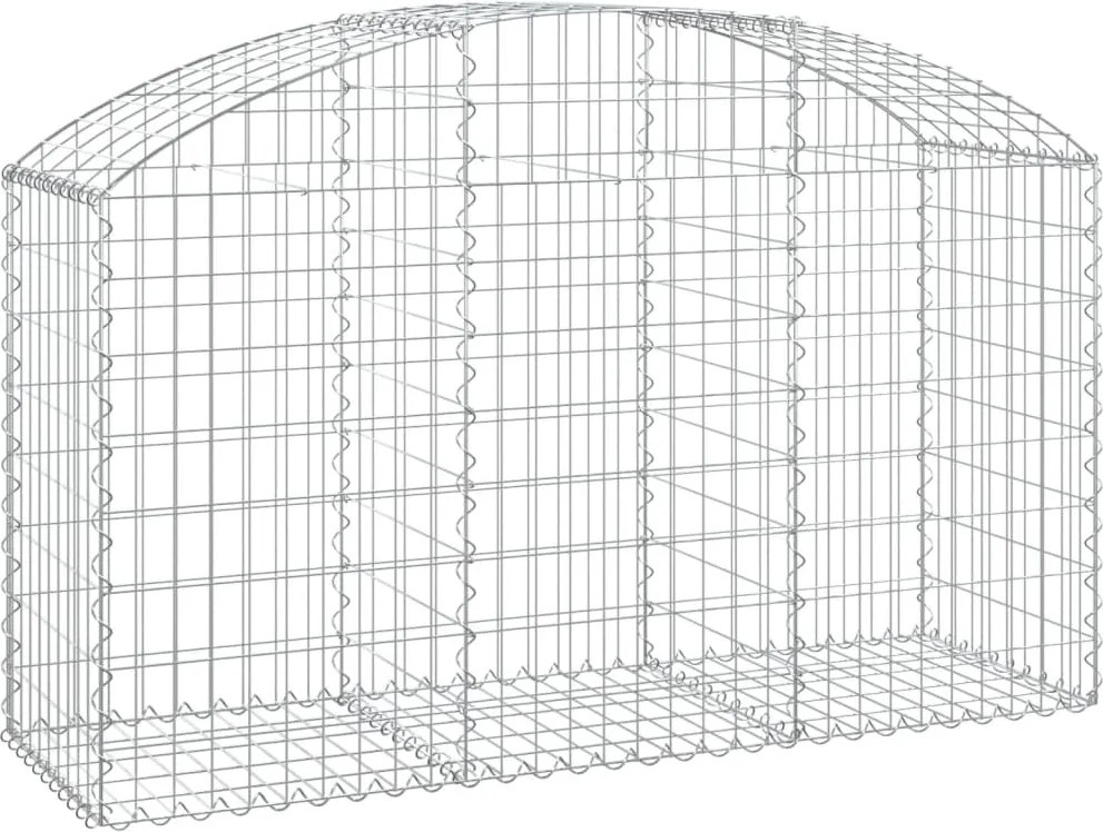 Klenutý gabionový koš 150 x 50 x 80/100 cm pozinkované železo 153454