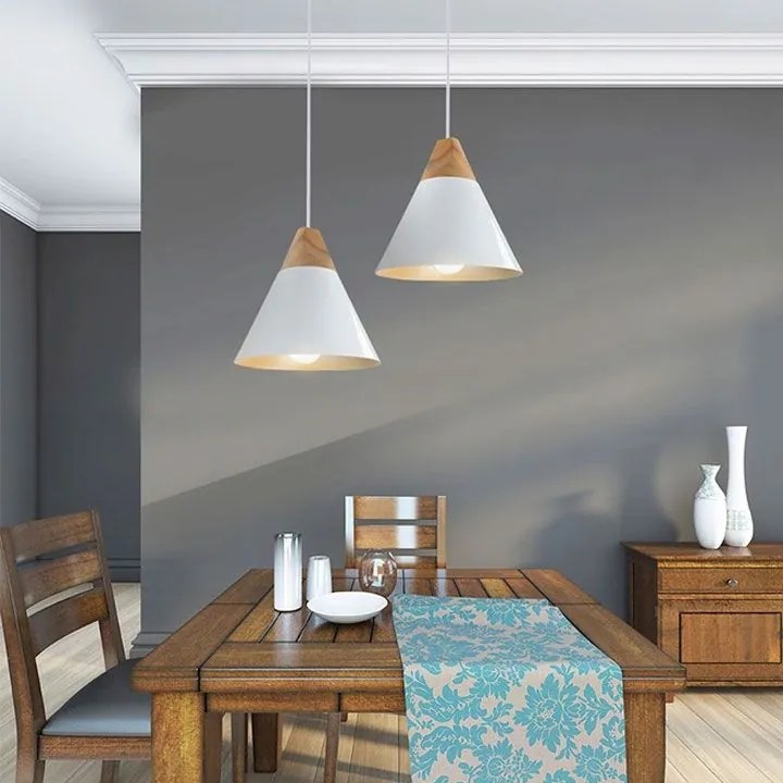 Toolight Toolight, závěsná lampa 1xE27 Scandi A, černá-hnědá, OSW-00146