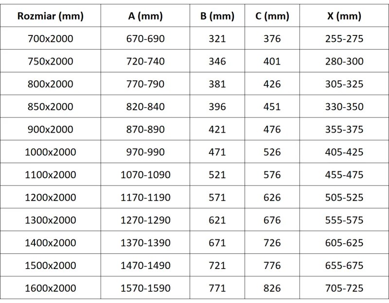 Mexen Velar L, posuvná sprchová zástěna Walk-in 90 x 200 cm, 8mm čiré sklo, chromová, 871-090-003-03-01