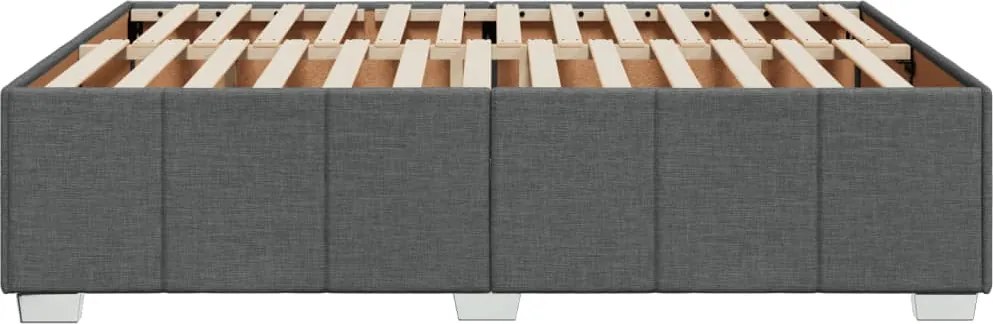 Postel bez matrace tmavě šedá 140 x 200 cm textil 3284840