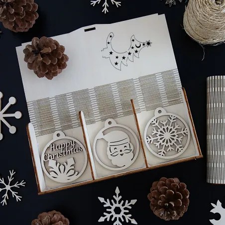 Vánoční ozdoby ze dřeva a plastu, vánoční dekorace dřevěné, dřevěné doplňky PR0096-Christmas decorati HEU-