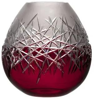 Váza Hoarfrost, barva rubín, výška 280 mm