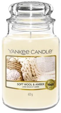 Aromatická svíčka, Yankee Candle Soft Wool & Amber, hoření až 150 hod.