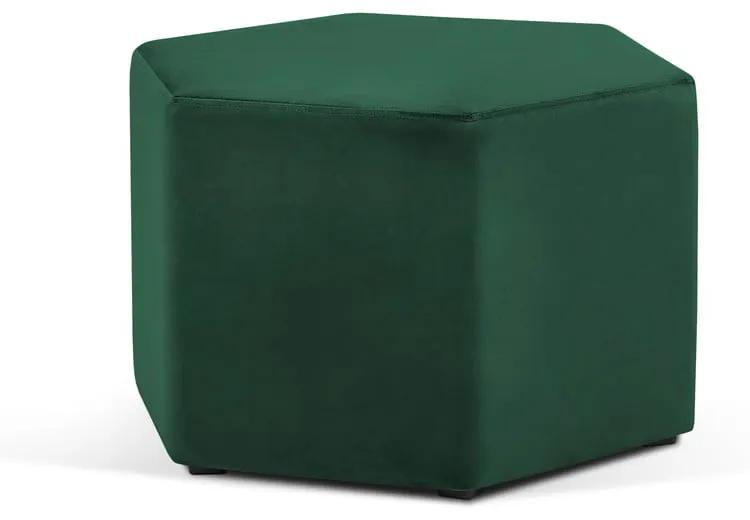 Lahvově zelený puf Milo Casa Marina, ⌀ 60 cm