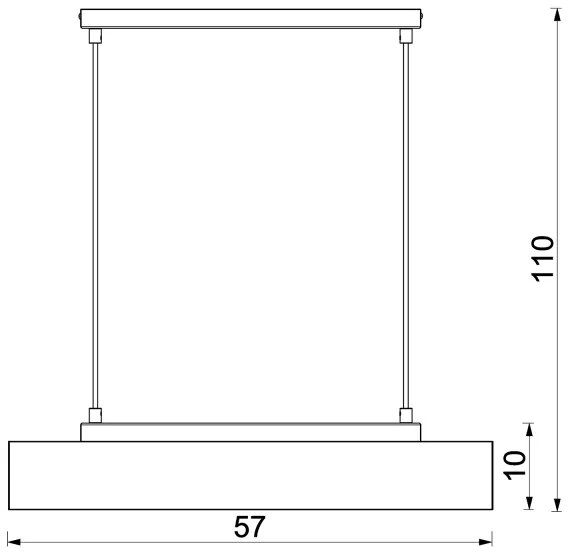 Lustr na lanku MAISON 3xGU10/8W/230V hnědá/dub