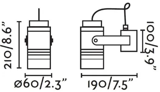FARO 70260 - Venkovní nástěnné svítidlo LIT 1xGU10/8W/230V IP54