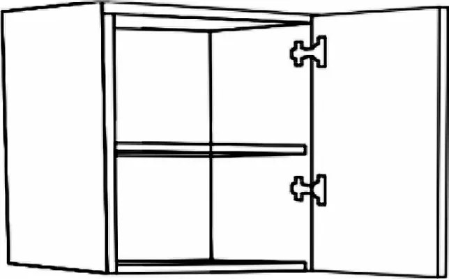 Horní skříňka IN MDF VA 60 1V - bílá lesk