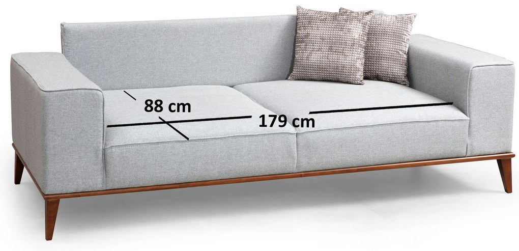 Hanah Home třímístná pohovka MONTANA šedá 560ARE1306