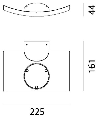 Artemide Microsurf White, nástěnné svítidlo pro nepřímé osvětelní, 25W LED 3000K, šířka 20cm
