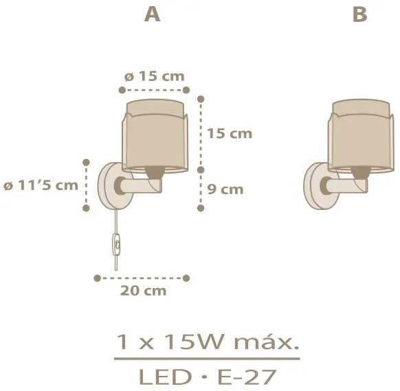 Dalber 76879 - Dětské nástěnné svítidlo BABY CHICK 1xE27/15W/230V