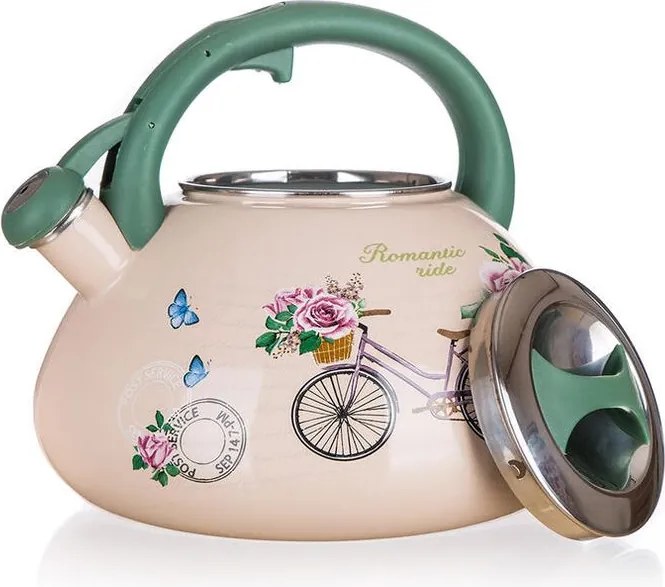 Smaltovaná pískací konvice ROMANTIC RIDE 3 l