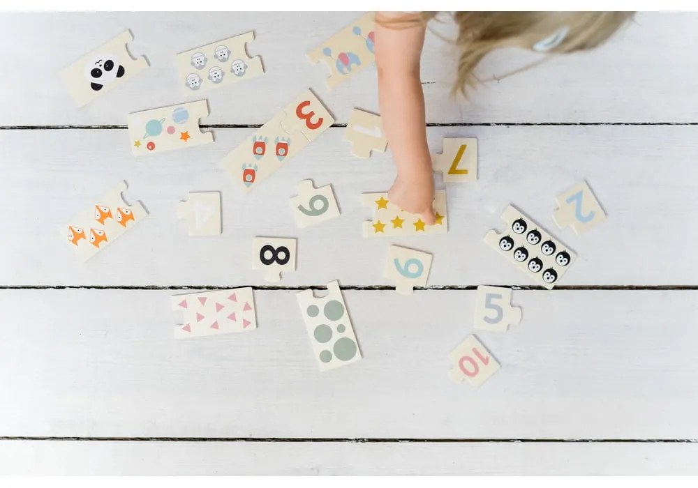 Dřevěné dětské puzzle (počet dílků 20) Numbers – Kindsgut