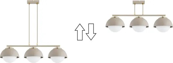Brilagi - Lustr na lanku COSMO 3xE27/60W/230V béžová/zlatá
