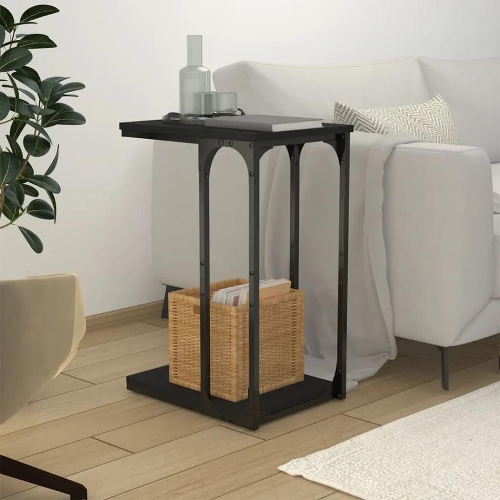 vidaXL Odkládací stolek 40 x 30 x 60 cm kompozitní dřevo [825820] Barva: Černá