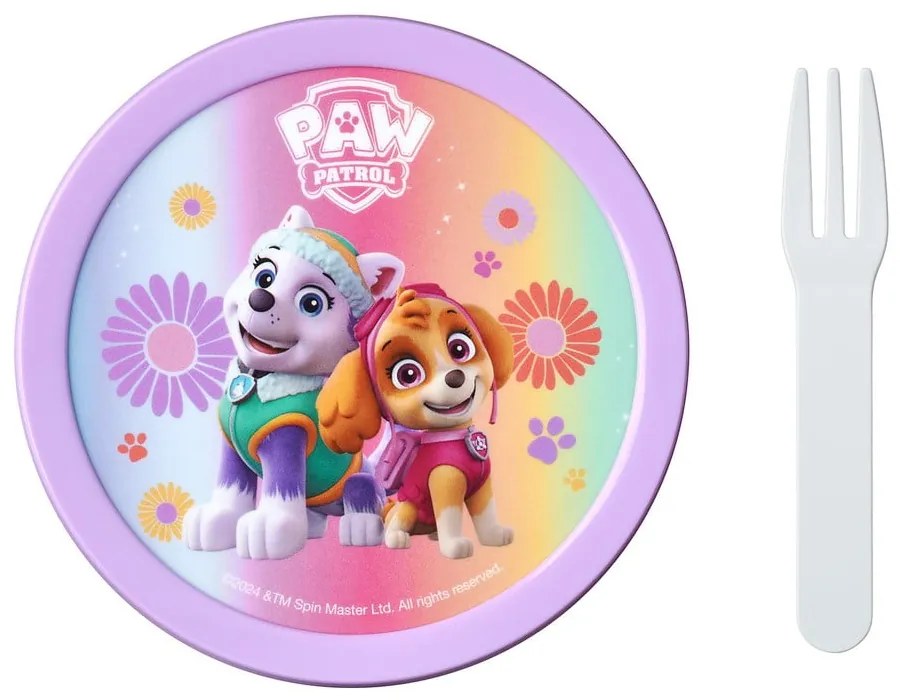 Dětský svačinový box s vidličkou Paw patrol girls – Mepal