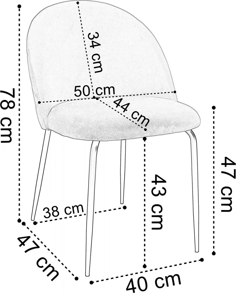 Grafitová sametová židle FARGO