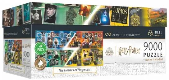 Puzzle Harry Potter Domy v Bradavicích 9000 dílků + plakát v krabici