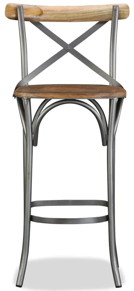 Barová stolička masivní mangovníkové dřevo - Default Title