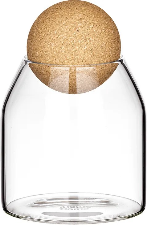 4Home Skleněná dóza na potraviny s víkem Cork, 450 ml