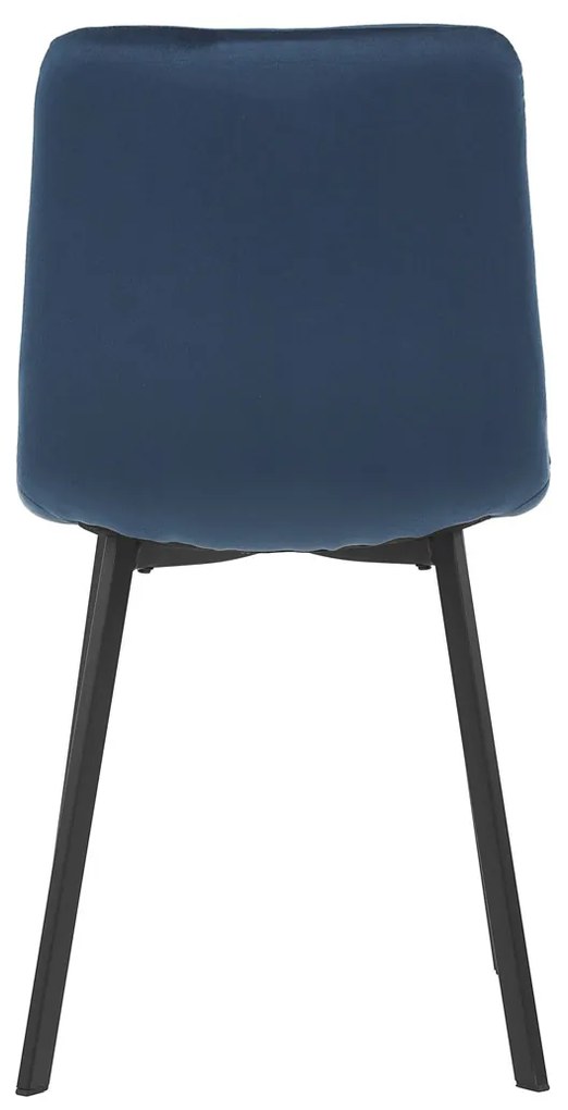 Jídelní židle DCL-973 BLUE4 sametová látka modrá, kov černý lak mat