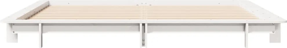 Postel bez matrace bílá 200 x 200 cm masivní borovice 3302262