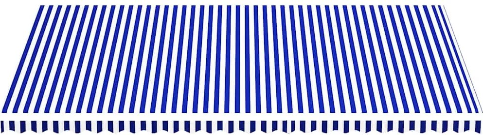 Náhradní plachta na markýzu modrá a bílá 600 x 350 cm polyesterová 311924