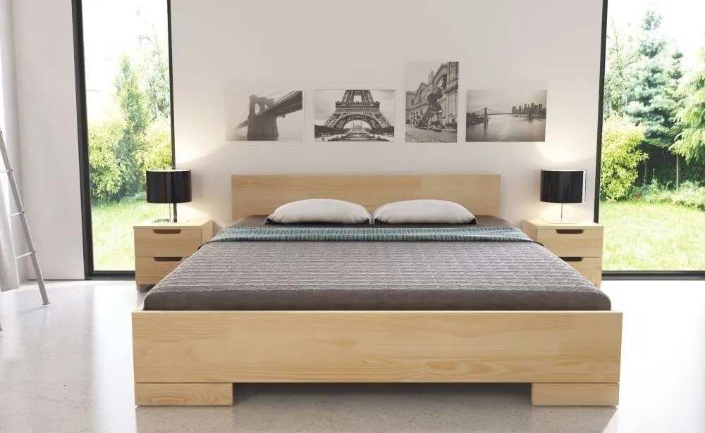 Zvýšená postel Spektrum - borovice   ,  140x200 cm