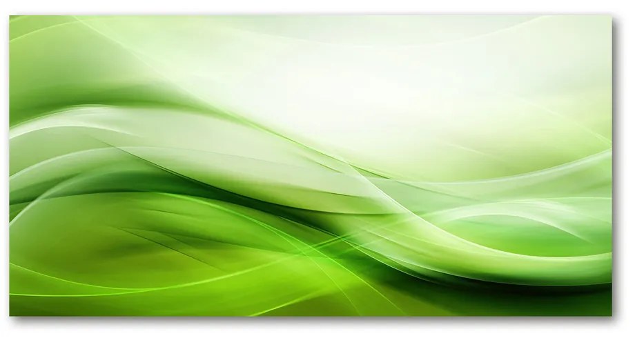 Wallmuralia Fotoobraz skleněný na stěnu do obýváku Zelené vlny pozadí 100x50 cm