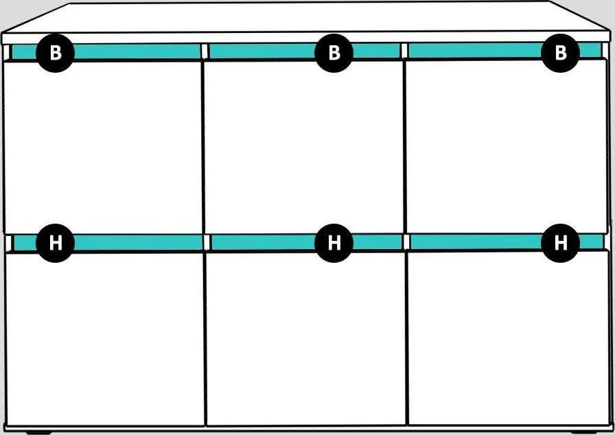Dřevona - Elitte Komoda REA AMY 18 GRAPHITE