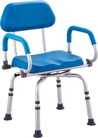 křeslo do sprchy otočné o 360° a otočné ramena Polstrované sedátko 136,1 kg