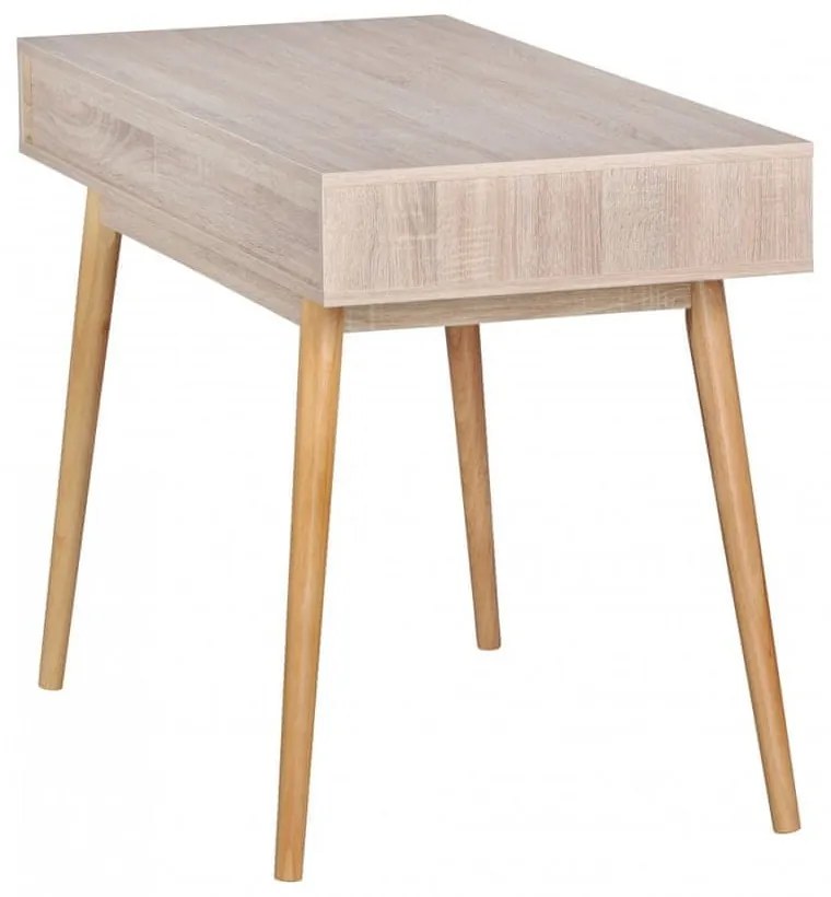Bruxxi Psací retro stůl Samo, 120 cm, Sonoma dub/bílá